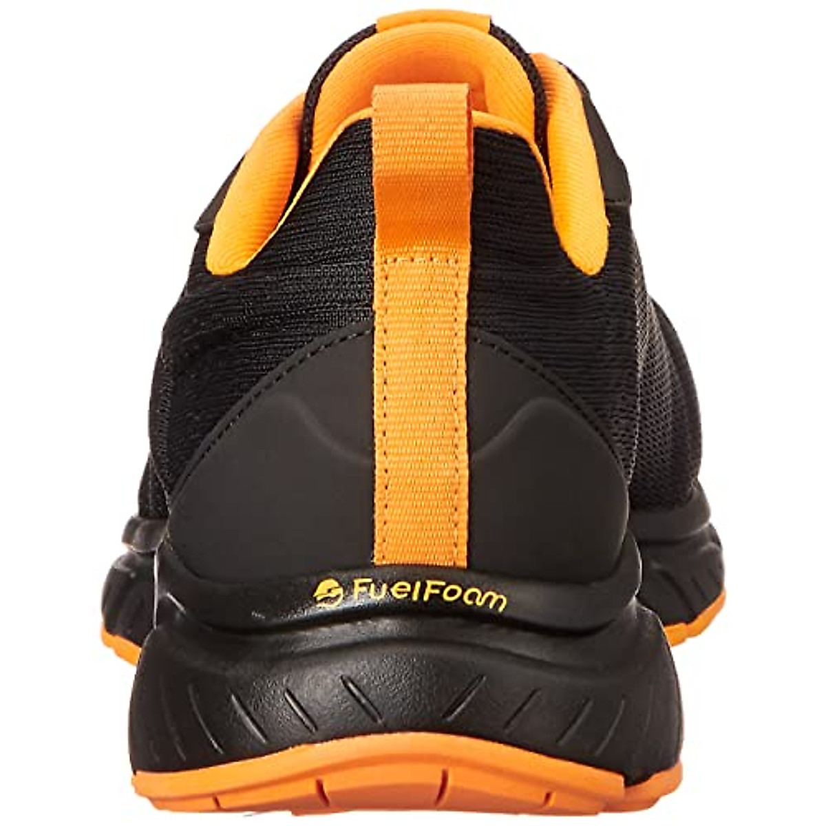 Amazon Essentials by Reebok Men's All Day Comfort Slip-Resistant Alloy-Toe Safety Work Shoe, Black/Orange, 11.5