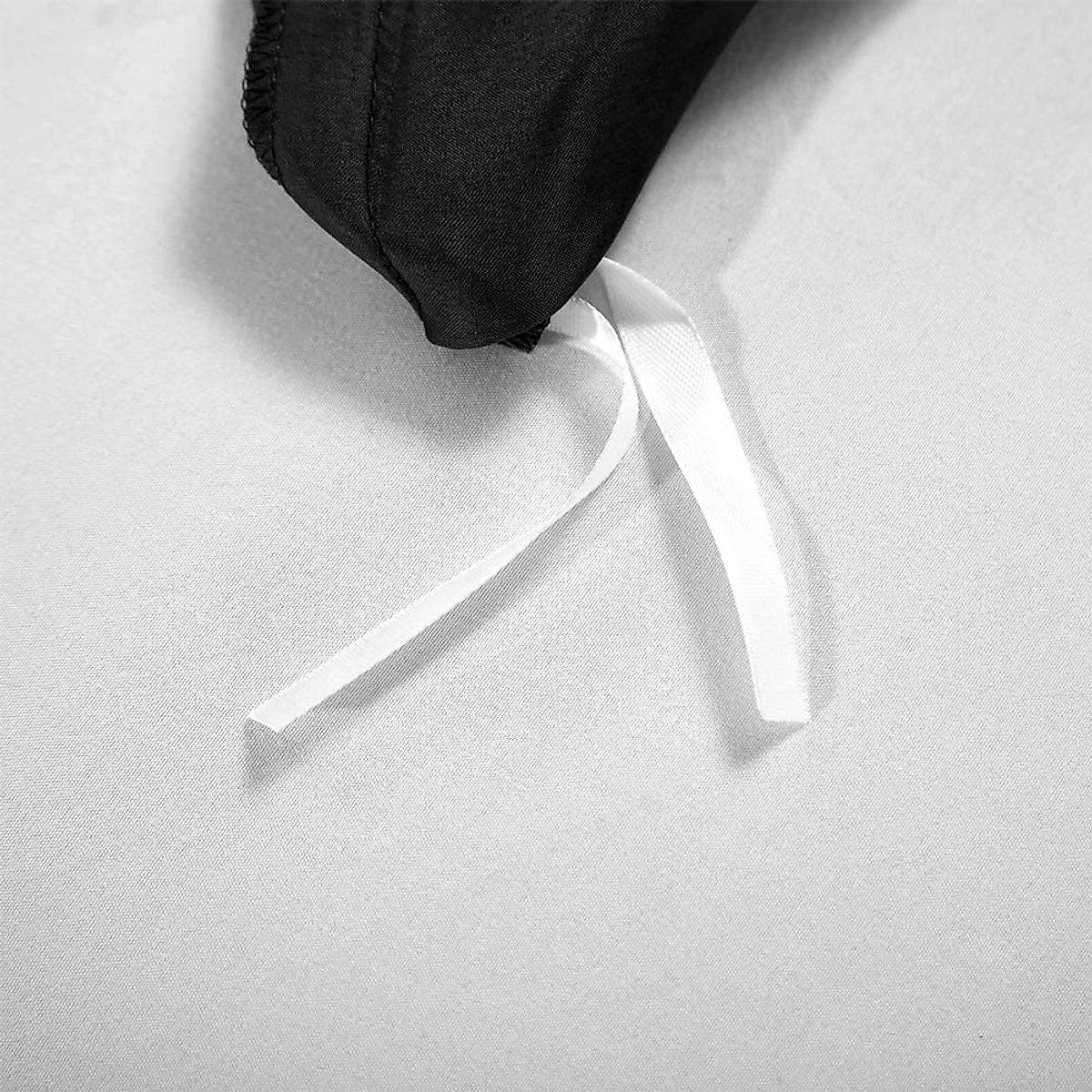 AiMay 3 Piece Satin Duvet Cover Set Bedding Sets Queen Black 1800 Series Luxury Rich Silk Silky Super Soft Solid Color Reversible Zipper Closure Sexy Honeymoon Wrinkle Free (Queen, Black)