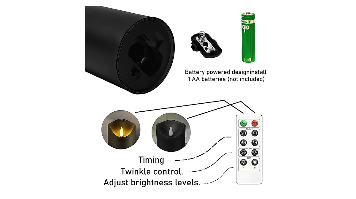 Kakoya Flameless Candles Set - Realistic LED Pillars with Remote