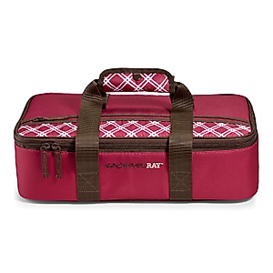 Rachael Ray Lasagna Lugger, Thermal Insulated Casserole Carrier for Hot or Cold Food, Lugger Tote for Pockluck, Parties, Picnic, and Cookouts, Fits 9" x 13" Baking Dish, Burgundy