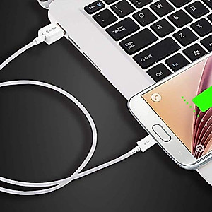 Galaxy S7 Adaptive Fast Charging Wall Charger Kit Set with Micro 2.0 USB Cable, Compatible with Samsung Galaxy S7/Edge/S6/Note5/4/S3 (White)