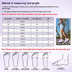 Women's Roller Skates Light Up Wheels, Adjustable Double Row Roller Skates Outdoor Shiny Derby Skates Illuminating for Teens and Youth (Purple Flash,9.5)