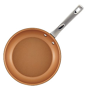 Ayesha Curry Home Collection Hard Anodized Nonstick Frying Pan / Fry Pan / Hard Anodized Skillet Set - 9.25 Inch and 11.5 Inch, Gray