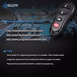 ECCPP for Jeep Liberty Keyless Entry Remote Key Fob for Jeep for Dodge Series GQ43VT17T (Pack of 2)