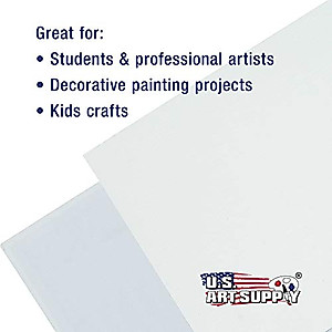 US Art Supply 8 X 10 inch Professional Artist Quality Acid Free Canvas Panel Boards for Painting Value Pack of 12 (1 Full Case of 12 Single Canvas Board Panels)