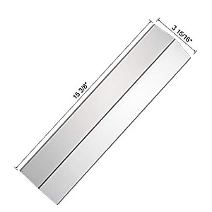 YIHAM Grill Heat Shield Plate Replacement Parts for Brinkmann 810-3660-S 810-2511-S 810-2512-S 810-2545-W Uniflame Aussie 15 3/8 inch Stainless Steel Heat Tent Flame Tamer Burner Cover Set of 5, KS752