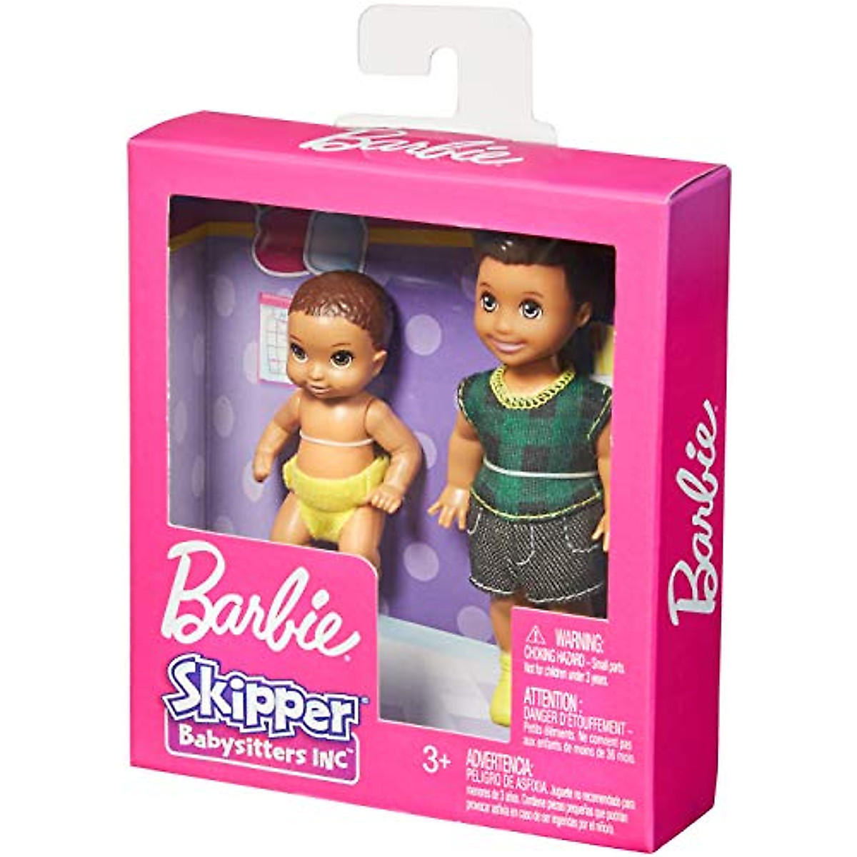 Barbie Skipper Babysitters Inc. Sibling Dolls - Toddler & Baby In Diaper, Ages 3-7