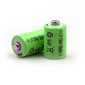 Lunggwey (10-Pack) 1/3AAA 1.2V 150mAh Ni-MH Batteries Replacement for Solar Lights, Outdoor Garden Lights, 1/3AAA-150NM-NT, GP-17AAAH, Sanyo N-50AAA, GP 1/3AAA-170NM