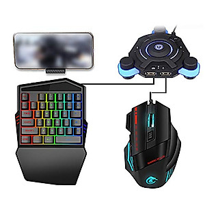 PC Gamer Set, One‑Handed Keyboard Keyboard Mouse Set, One‑Handed Gaming Keyboard, for Home Gaming Easy to Use