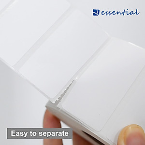 ESSENTIAL 2"x 1" White Direct Thermal Barcode Labels, Shipping Labels, Compatible with Zebra & Rollo Label Printer, 1300 Labels of Roll (1 Roll)