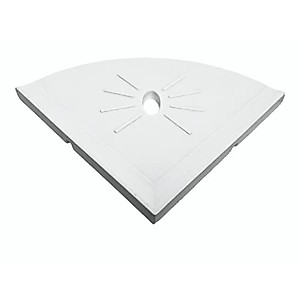 Tenedos Resin Bathroom Corner Shower Shelf Tile Flatback Wall Mounted (White)