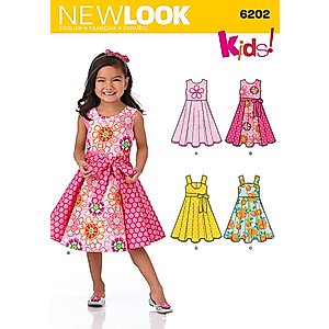 Simplicity Creative Patterns New Look 6202 Child's Dress and Sash, A (3-4-5-6-7-8)