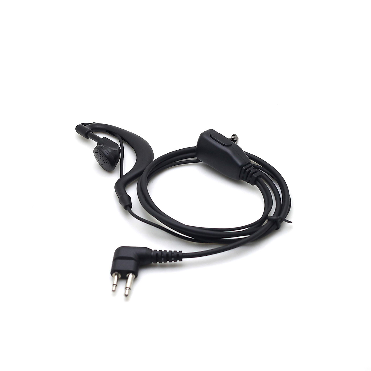 Kymate 2 Pin G Shape Clip-Ear Headset Earpiece with Mic for Two Way Radio Devices DEP450 CP040 CP200 CP200D CP185 DTR650 PR400 EP450 CLS1110 CLS1410 CLS1450 CLS DLR DTR RDX RDU RDV 5Pack