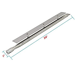 Derurizy Grill Burners Tube Replacement for Viking Oven 316-911, VGBQ 30 in T Series, VGBQ 41 in T Series and Others Gas Grills Models, Stainless Steel Pipe Viking Range Parts, 24", 2 Pack