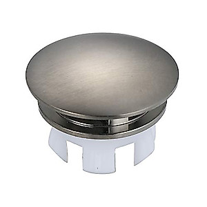 Bathroom Ceramic Sink Brass Overflow Cap Brushed Nickel