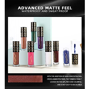 Easilydays Halloween Dark Matte Liquid Lipstick for Women, Long Lasting Waterproof Lip Gloss, Face Body Painting, Vivid Vampire Lip Stain for Masquerade, Party Goth Makeup, Cosplay (#05 Olive Green)