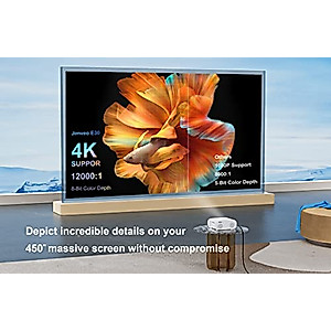 [Auto-Focus] Projector with WiFi 6 and Bluetooth:Jimveo 490 ANSI 19000L Native 1080P Outdoor Movie Projector 4k Support,Auto 6D Keystone&50% Zoom,Portable Smart Home LED Video Projector for Phone/PC