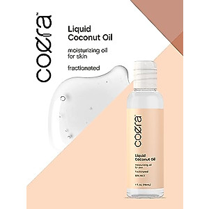 Horbäach Fractionated Coconut Oil | 4 fl oz | Liquid Moisturizing Oil for Skin | Free of Parabens, SLS & Fragrances | Coera