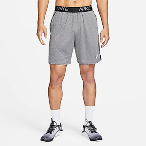 Nike Dri-FIT Hybrid Veneer Men's Training Shorts (as1, Alpha, l, Regular, Regular, Black/Heather/White)