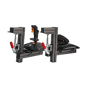 2Set, J-PEIN Desk Mount for Joystick & Throttle - PC Flight Sim Game Support, Adjustable HOTAS System Stand, Durable Gaming Gear Holder, Easy Setup