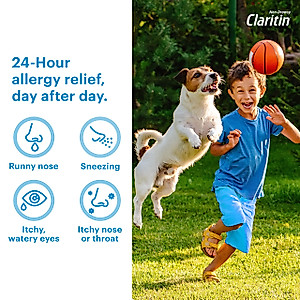 Claritin 24 Hour Allergy Relief - Grape Flavored - Non Drowsy Liquid Antihistamine for Kids, Dye, Alcohol, and Sugar Free Medicine For Children 2 Aged Years and Older