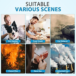 UOUOLONUN 4 Pack 3-in-1 True HEPA Filters Compatible withe Pure Enrichment PureZone Air Purifier, 3-Stage H13 True HEPA Replacement Filter, Part # PEAIRFIL