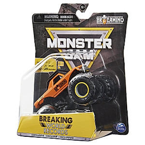 Monster Jam 2021 Target Exclusive Breaking World Records Series 1:64 Scale Diecast Monster Truck with Flag: Brocamino