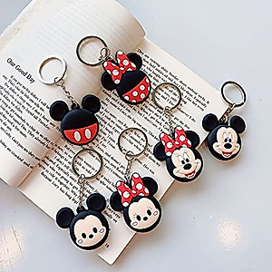 Cocomii 3D AirTag Case - 4 Pack 3D Cartoon - Slim - Lightweight - Matte - Keychain Ring 3D Cartoon Characters Cartoon - Minimalist Luxury Aesthetic Case Cover Compatible with Apple AirTag (Mickey)