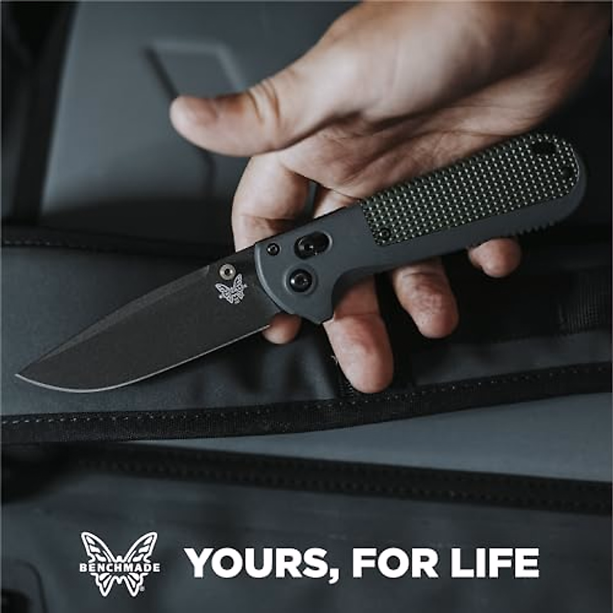 Benchmade - Redoubt 430 Tactical Knife with Overlander Gray Grivory Handle (430SBK)