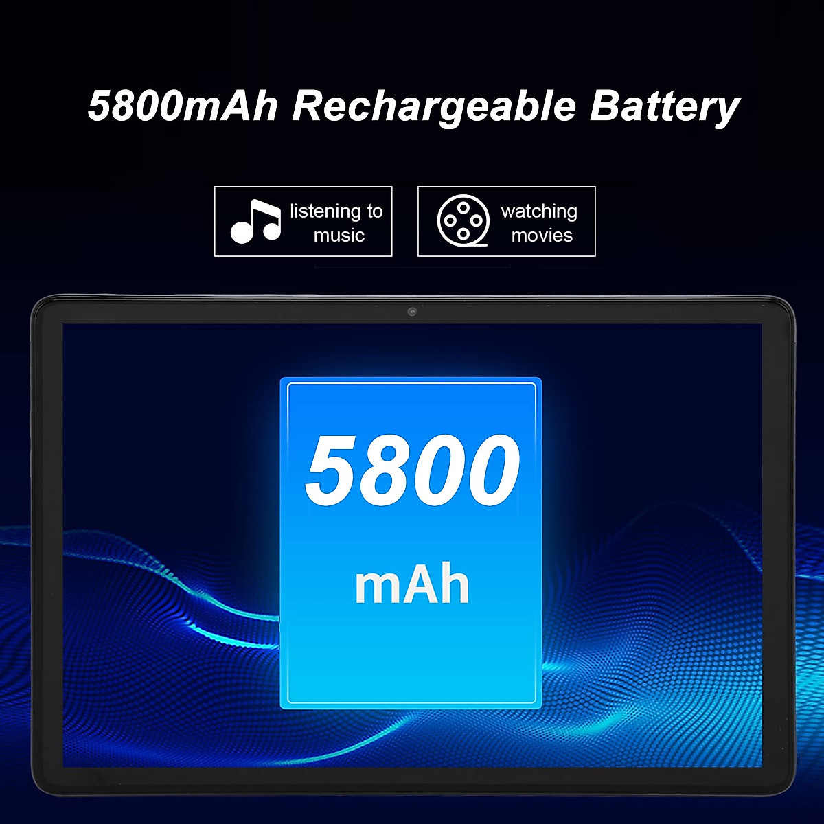 AMONIDA Office Tablet, 8GB RAM 128GB ROM Octa Core CPU HD Tablet 10.1 Inch for School (US Plug)