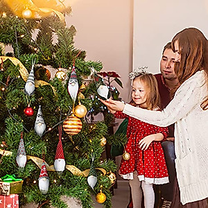 Christmas Ornaments Christmas Tree Hanging Gnomes Ornaments Handmade Swedish Tomte Decorations Plush Scandinavian Santa Elf Hanging Dolls for Christmas Holiday Party Decorations(16 Pieces)