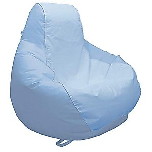 JoyBean Outdoor Bean Bag Chair - Water Resistant Marine Vinyl Ideal for Yacht Boat Pool Patio Garden Marine - Lawn Chair - Patio Furniture - for Adults Teens Kids (Medium, Carolina Blue)