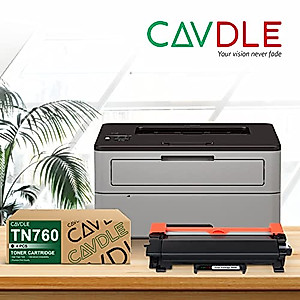 CAVDLE 4 Packs Compatible Toner Cartridge Replacement for Brother TN760 TN730 for use with Brother HL-L2325DW HL-L2350DW HL-L2390DW HL-L2395DW HL-L2370DW MFC-L2690DW MFC-L2710DW L2717DW L2750DW