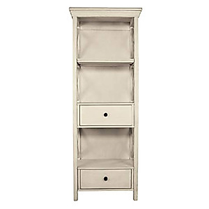 Signature Design by Ashley Bolanburg Cottage Chic Display Cabinet or Bookcase, Antique White