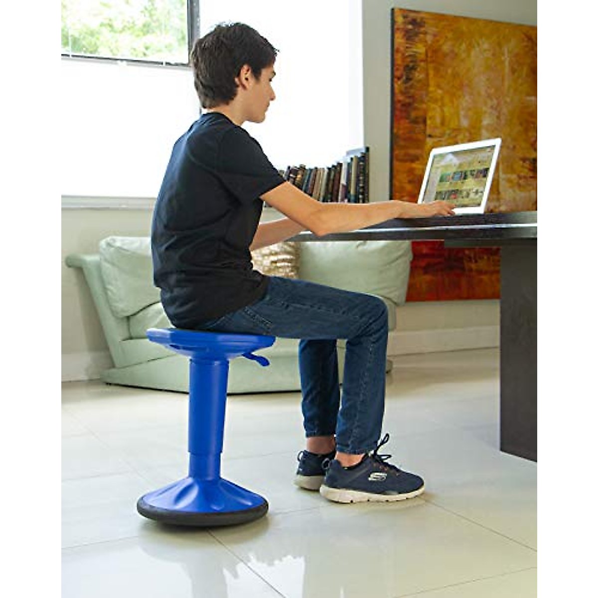 Adjustable Wobble Stool - Middle and High School Students - Flexible Seating for Classrooms - Adjusts from 17" - 23"