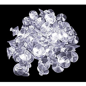 OMYZERO 100pcs Mini Clear Plastic Suction Cups Without Hooks (20mm)