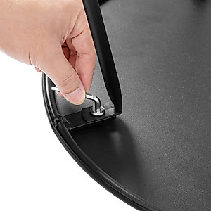 CODIN Set of 2 Outdoor Side Table Outdoor, Metal Side Table Small Round Side Table Weather Resistant End Table Patio Table for Garden Porch Balcony Yard Lawn (2, Black)