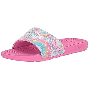 PUMA Women's COOL CAT 2.0 Slide Sandals, Phlox Pink-Puma White, 11
