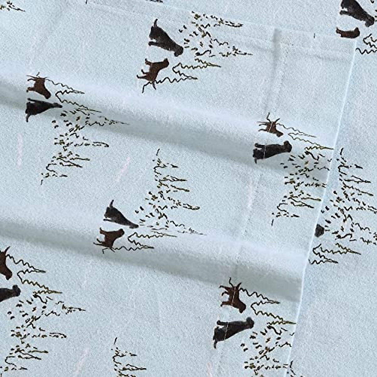 Eddie Bauer - Queen Sheets, Cotton Flannel Bedding Set, Brushed For Extra Softness, Cozy Home Decor (Dog Friends, Queen)