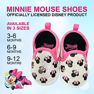 Disney Mickey Mouse Red and Black Infant Shoes (Pink Minnie, us_Footwear_Size_System, Infant, Age_Range, Medium, 9_Months, 12_Months)