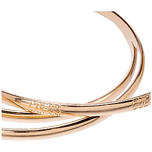 GUESS "Basic" Gold 3 Piece Interlocking Bangle Bracelet