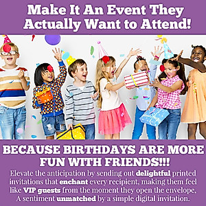 Colorful Donut with Sprinkles Birthday Party Invitations, 20 5x7 Fill In Cards with Twenty White Envelopes by AmandaCreation