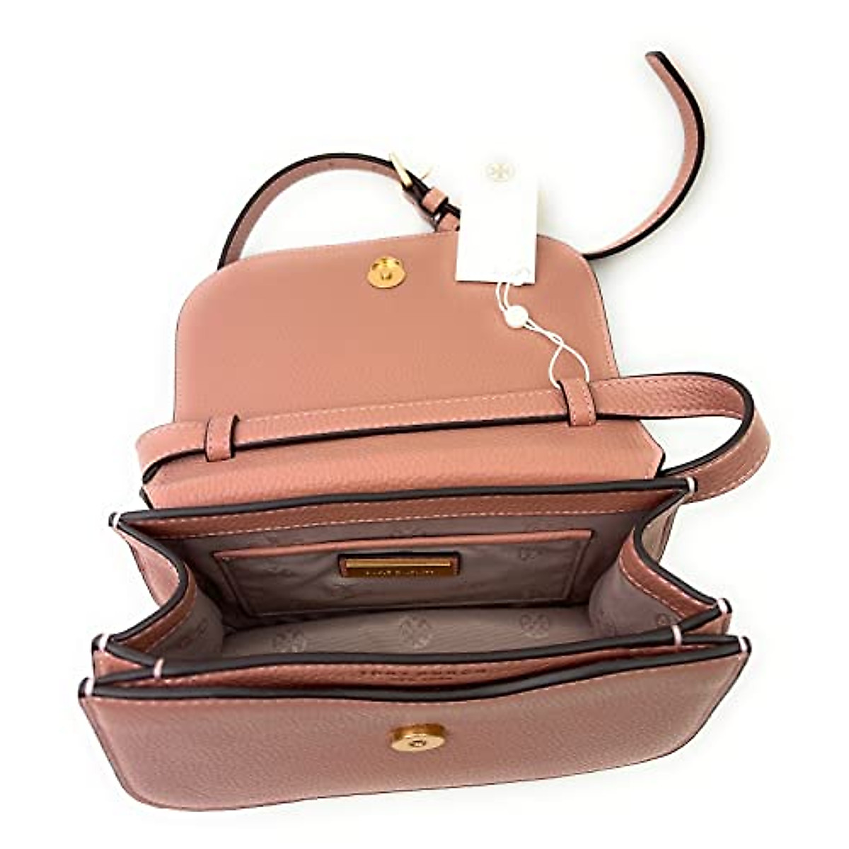 Tory Burch Britten Small Saddle Bag (Pink moon)