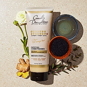 Carol's Daughter Goddess Strength Curly Hair Conditioner for Dry Damaged Hair – Made with Castor Oil, 11 fl oz