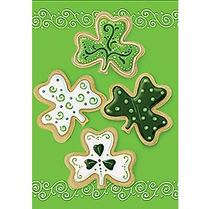 Toland Home Garden Shamrock Cookies House Flag