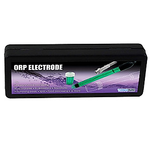TEKCOPLUS ORP Electrode, Replaceable BNC Socket Tester for ORP Probe Meter Monitor Controller Check for Potential Oxidation Reduction Replacement for ORP Redox Extra Long Electrode Cable