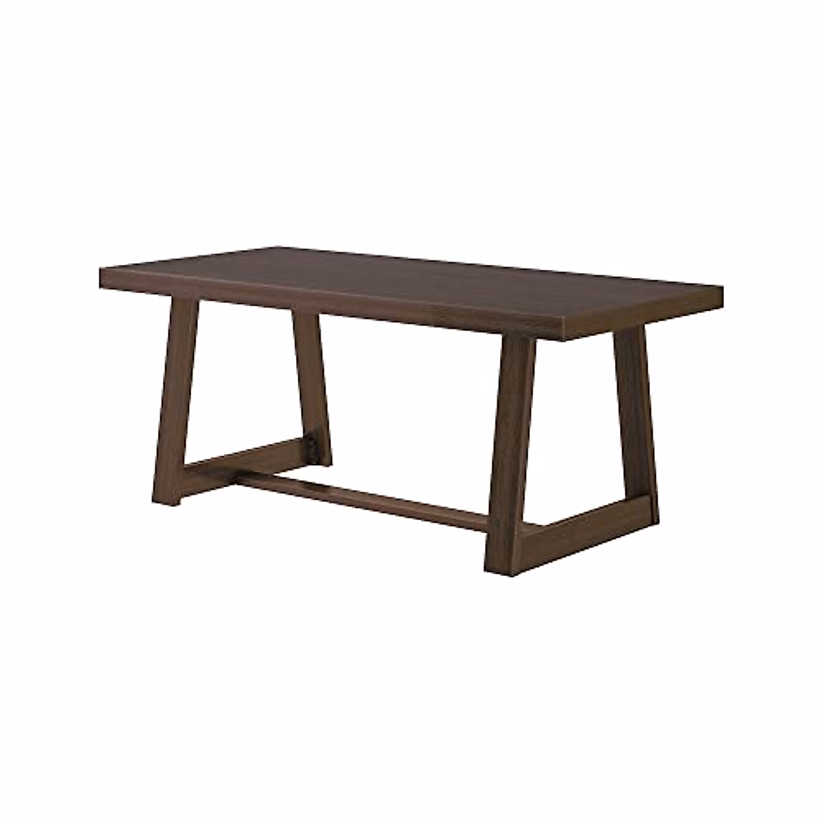 Plank+Beam 72" Farmhouse Dining Table, Solid Wood Kitchen Table, Large Wooden Rectangular Dinner Table for Dining Room, Home Office, Living Room Furniture, Easy Assembly, Walnut Wirebrush