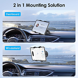 Linkstyle Car Tablet Holder, Suction Cup Car iPad Holder Dashboard Windshield Tablet Car Mount for 7-10.5in Tablets
