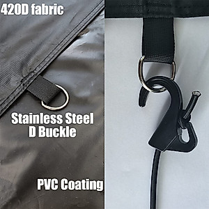 UCEDER 420D Waterproof Oxford Cloth Seal Cockpit Cover, Kayak Cockpit Drape Cover with PVC Coating Maximum Protection for Your Ocean Cockpit(Large 60x29 inch)