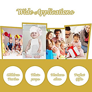 SPOKKI Baby Photography Prop, Chef Hat Apron Photo Props Costume Come with 2PCS Photography Hair Clips for Infant Twins | 6-24 Months (Girl)